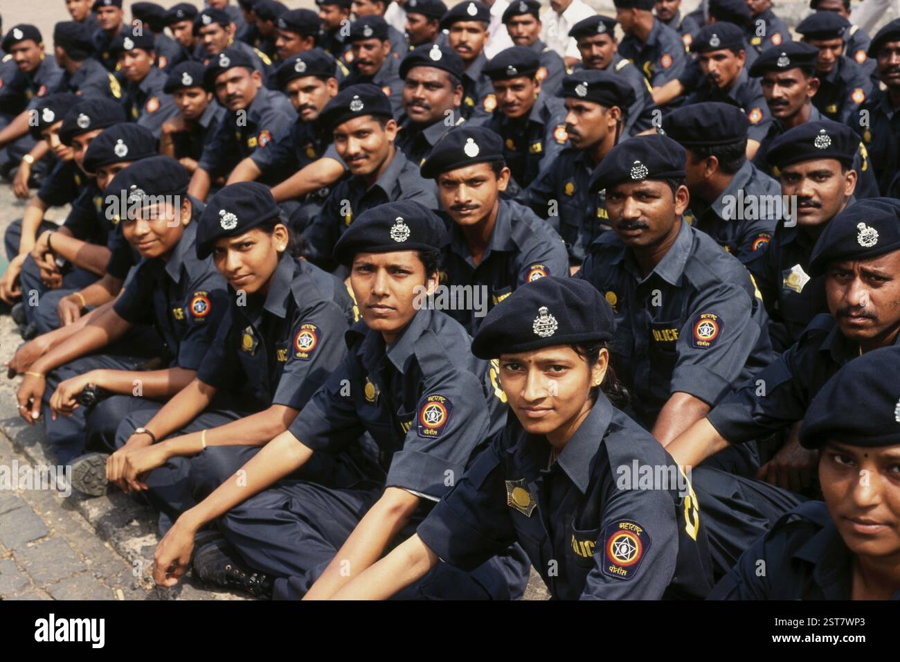 Bombay Police sitting Stock Photo - Alamy