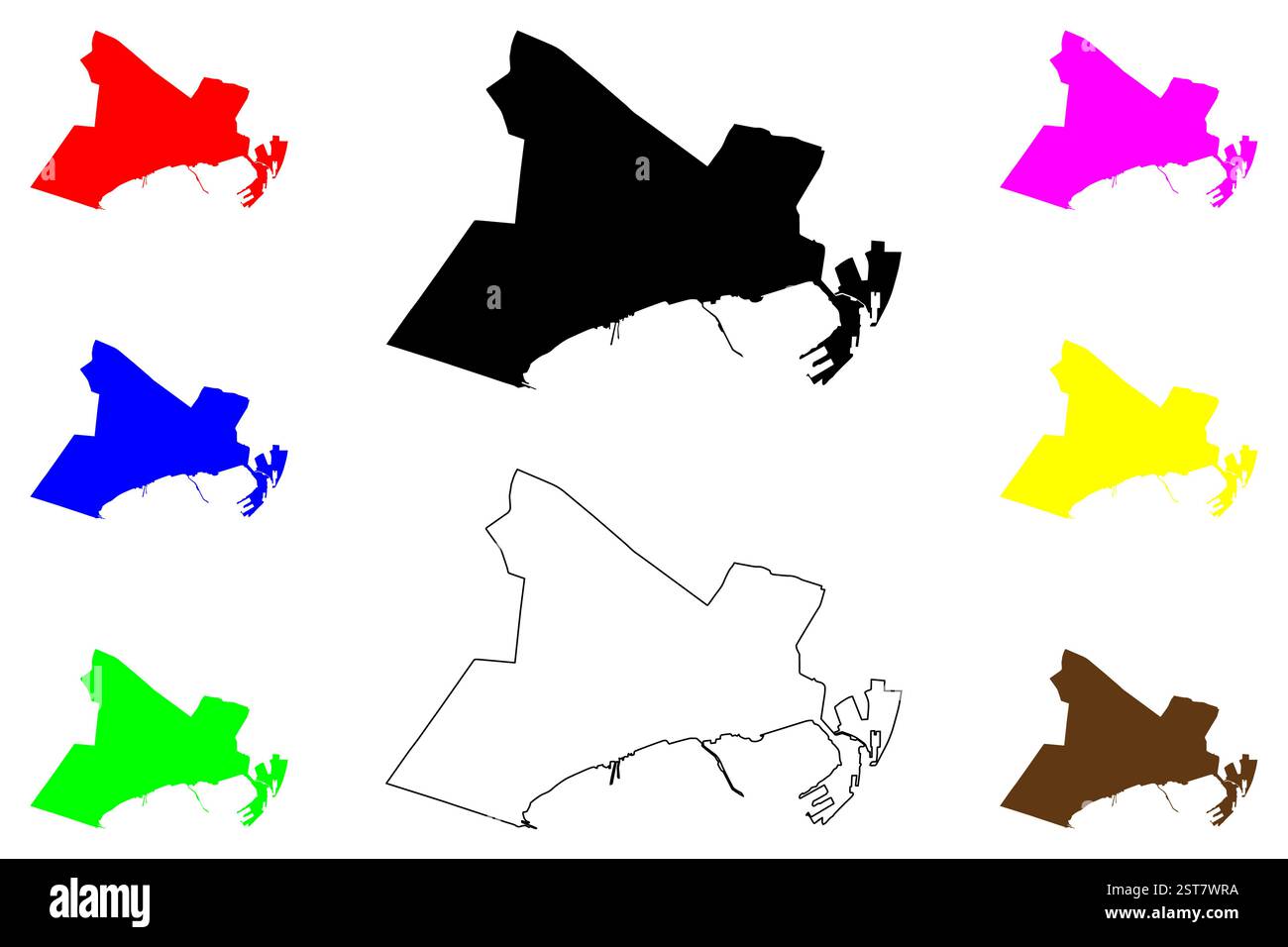 Suez city (Arab Republic of Egypt) map vector illustration, scribble sketch Suez map Stock ...