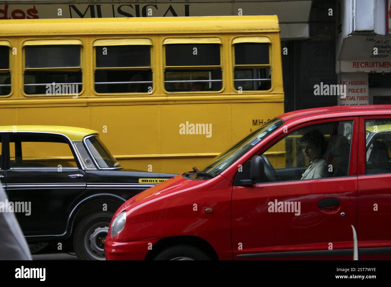 Cars Vehicles Automobiles, Street Scene, Kalbadevi Road, Bombay Mumbai ...