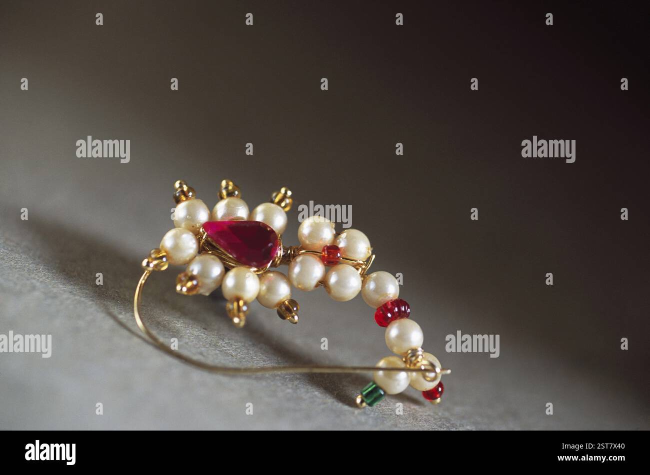 Nath, nose ring, hindu bride symbol, india Stock Photo - Alamy
