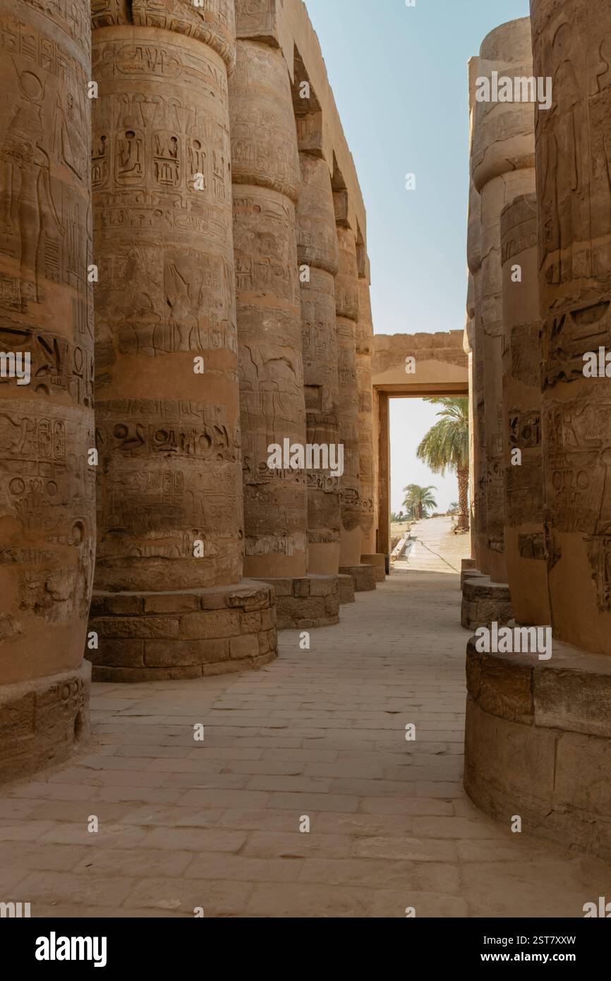 culture travvel Egypt ancient Egyptian temple complex Detail view of ...