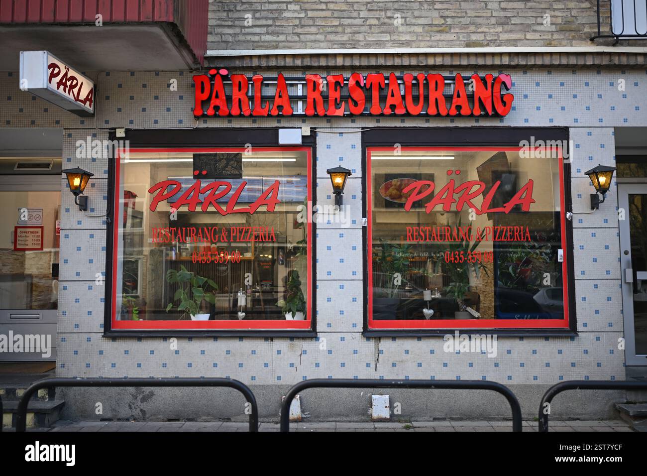Perstorp, Skåne, Sweden. February 11 2025. Pärla restaurant Stock Photo ...
