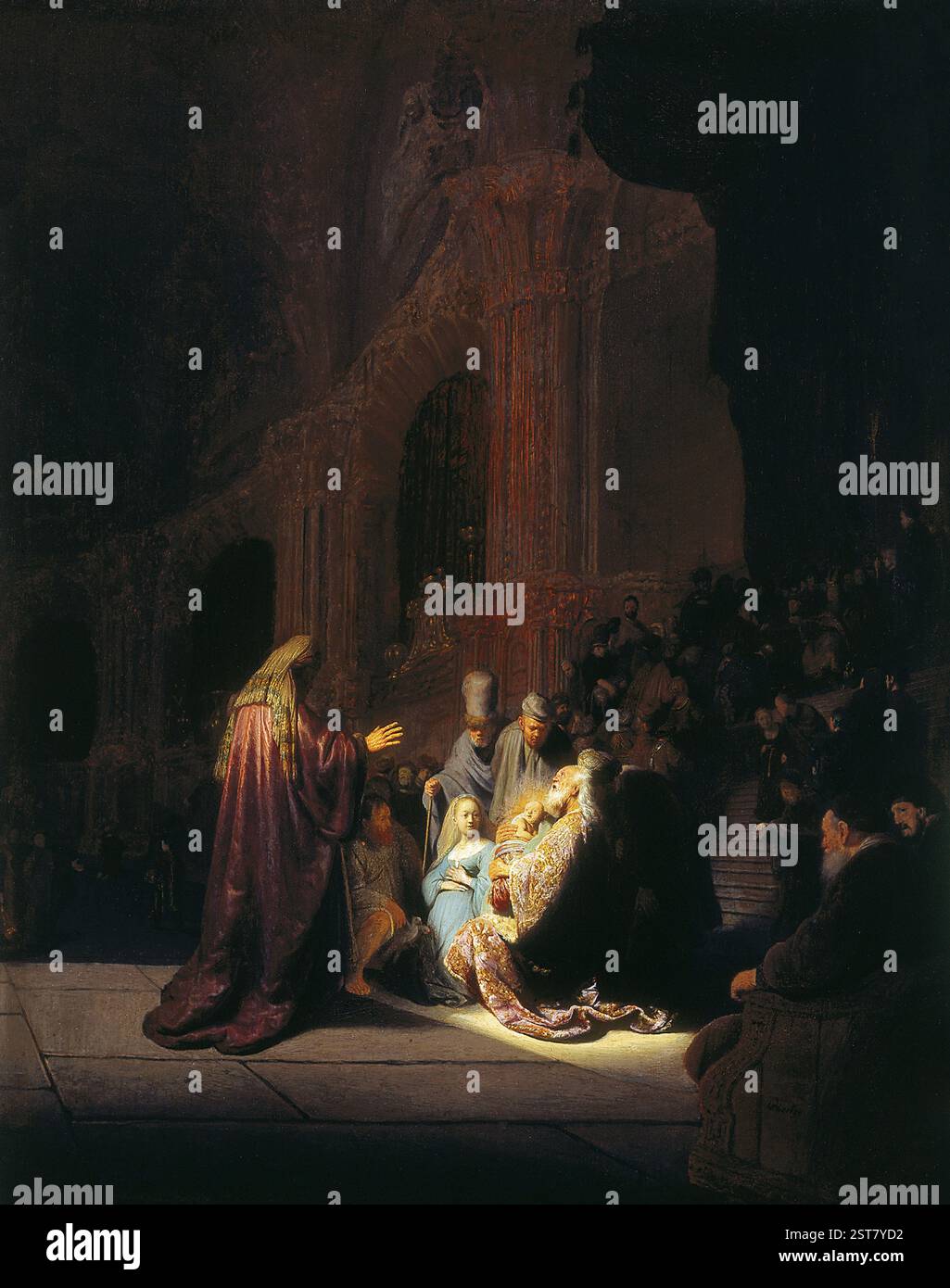 Presentation of Jesus at the Temple Rembrandt Stock Photo - Alamy