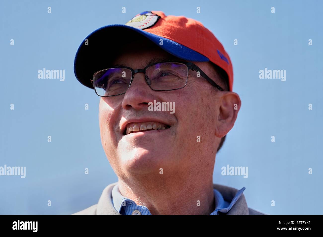 New York Mets owner Steve Cohen talks to the media during a spring ...