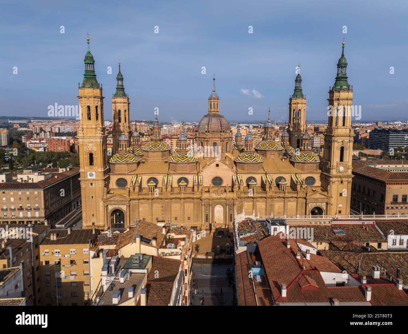 Aerial view of the Cathedral Basilica of Our Lady of the Pillar ...