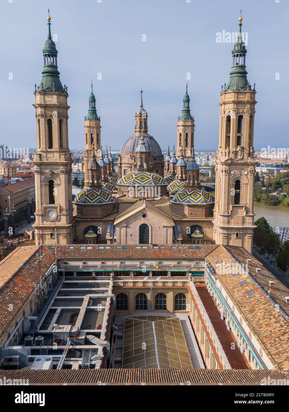 Aerial view of the Cathedral Basilica of Our Lady of the Pillar ...