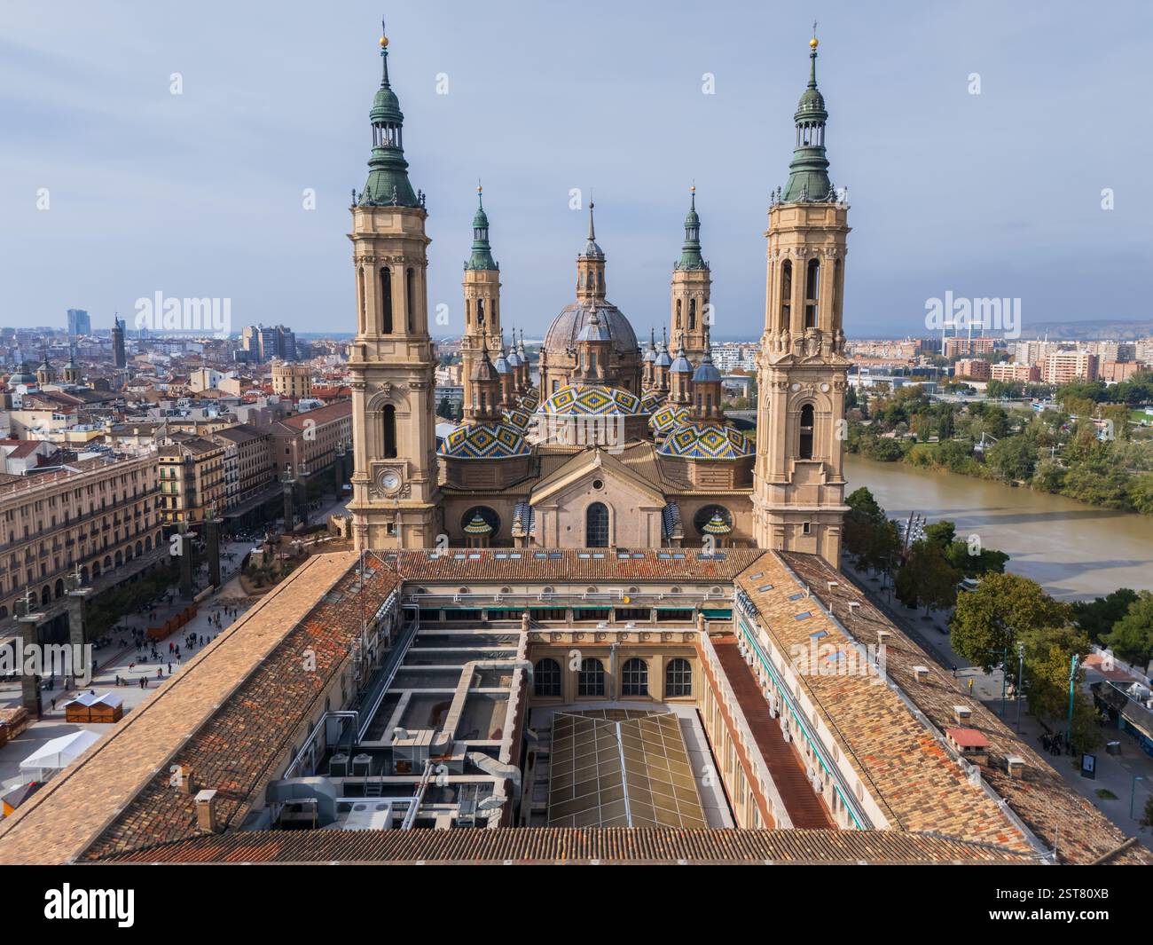 Aerial view of the Cathedral Basilica of Our Lady of the Pillar ...