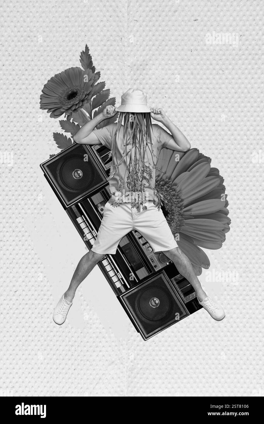 Abstract template graphics collage Black and White Stock Photos ...