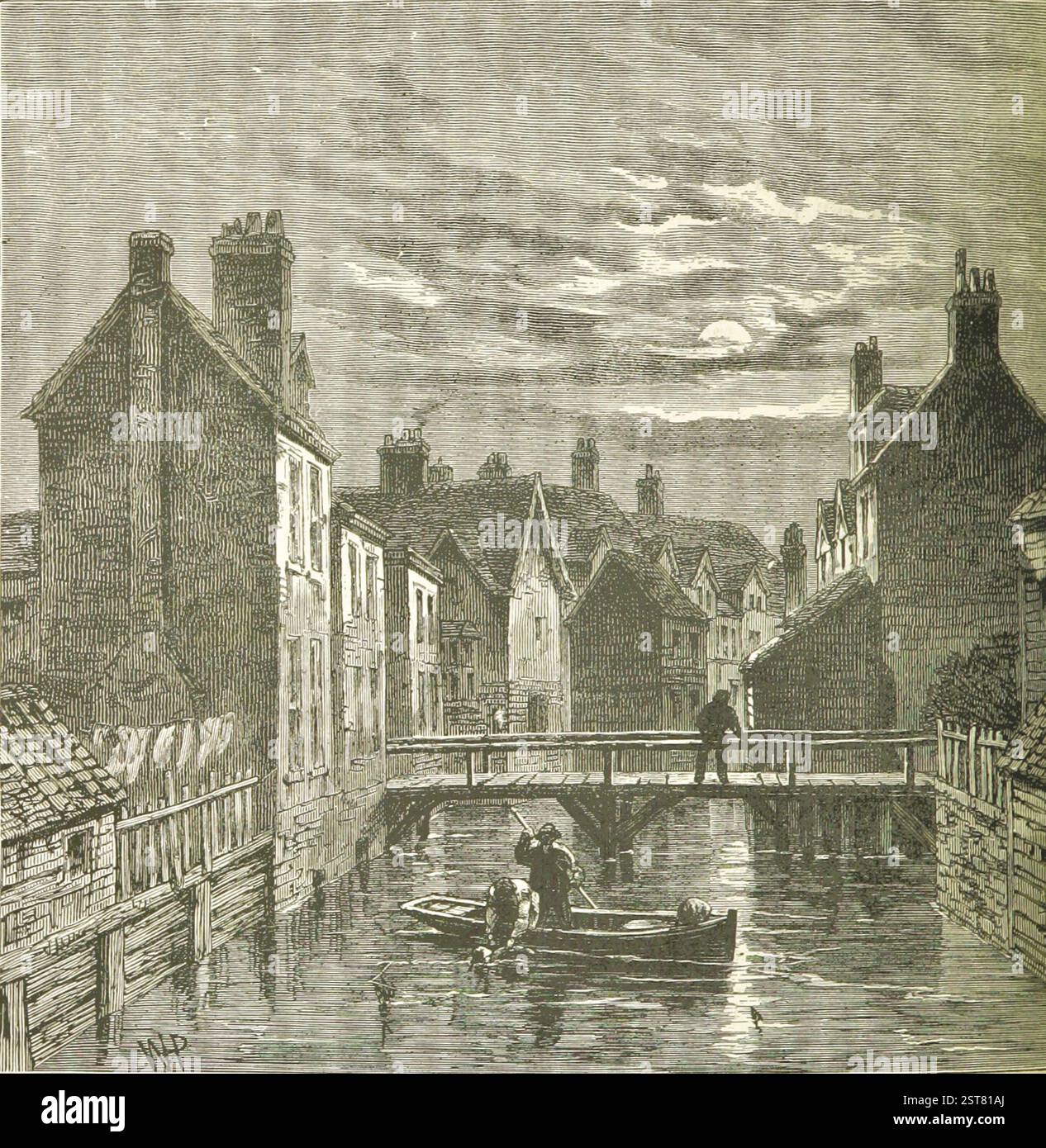 Boatmen dragging a body out of Folly Ditch, Jacon's Island, Bermondsey ...