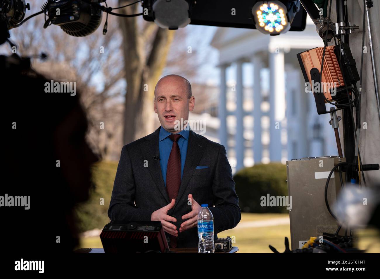 White House deputy chief of policy Stephen Miller does a live ...