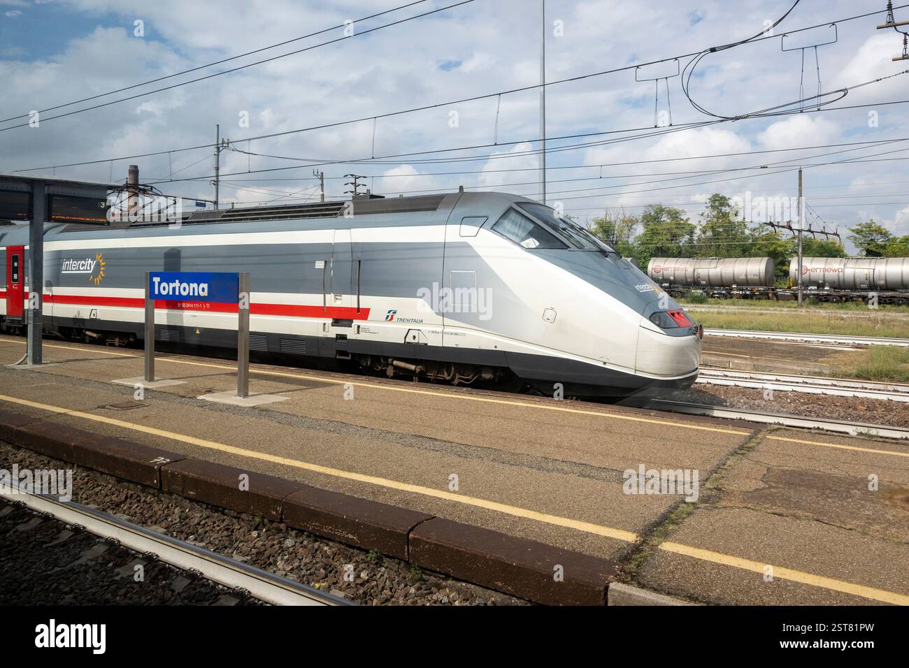 Intercity Passenger train in Italy Stock Photo - Alamy