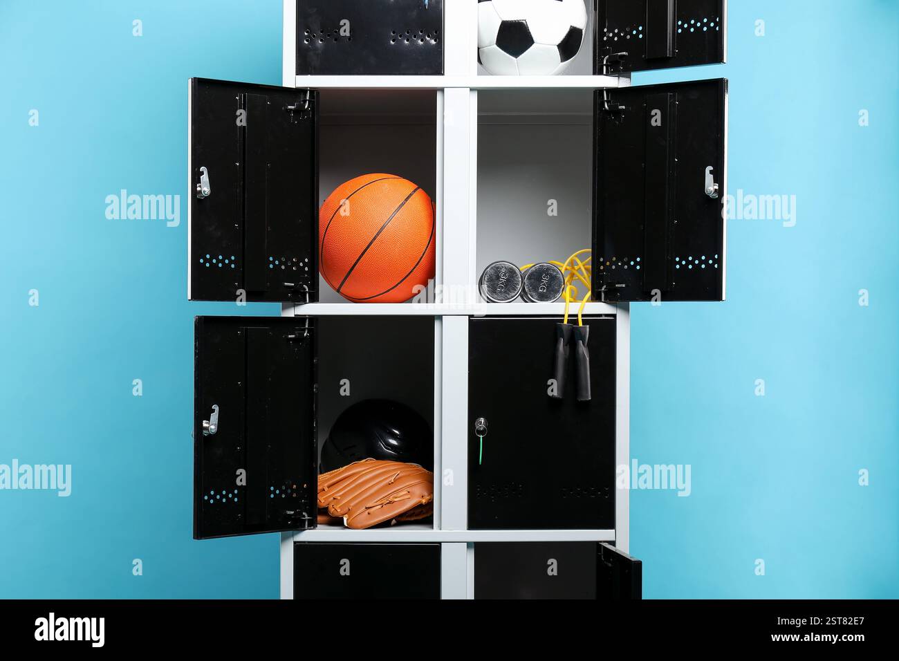 Open lockers basketball ball hi-res stock photography and images - Alamy