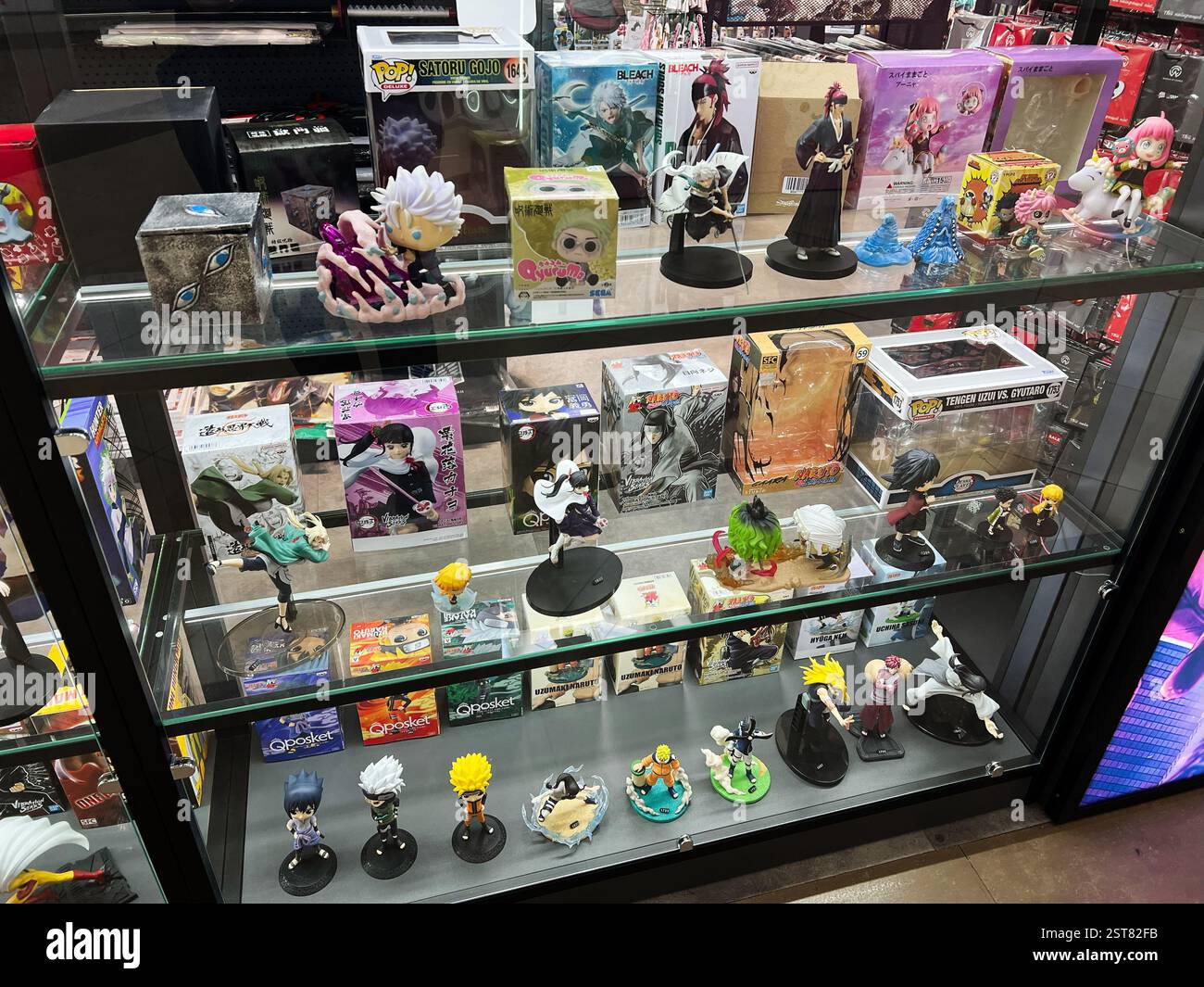 Lviv, Ukraine - February 16, 2025: Display of anime themed collectible ...