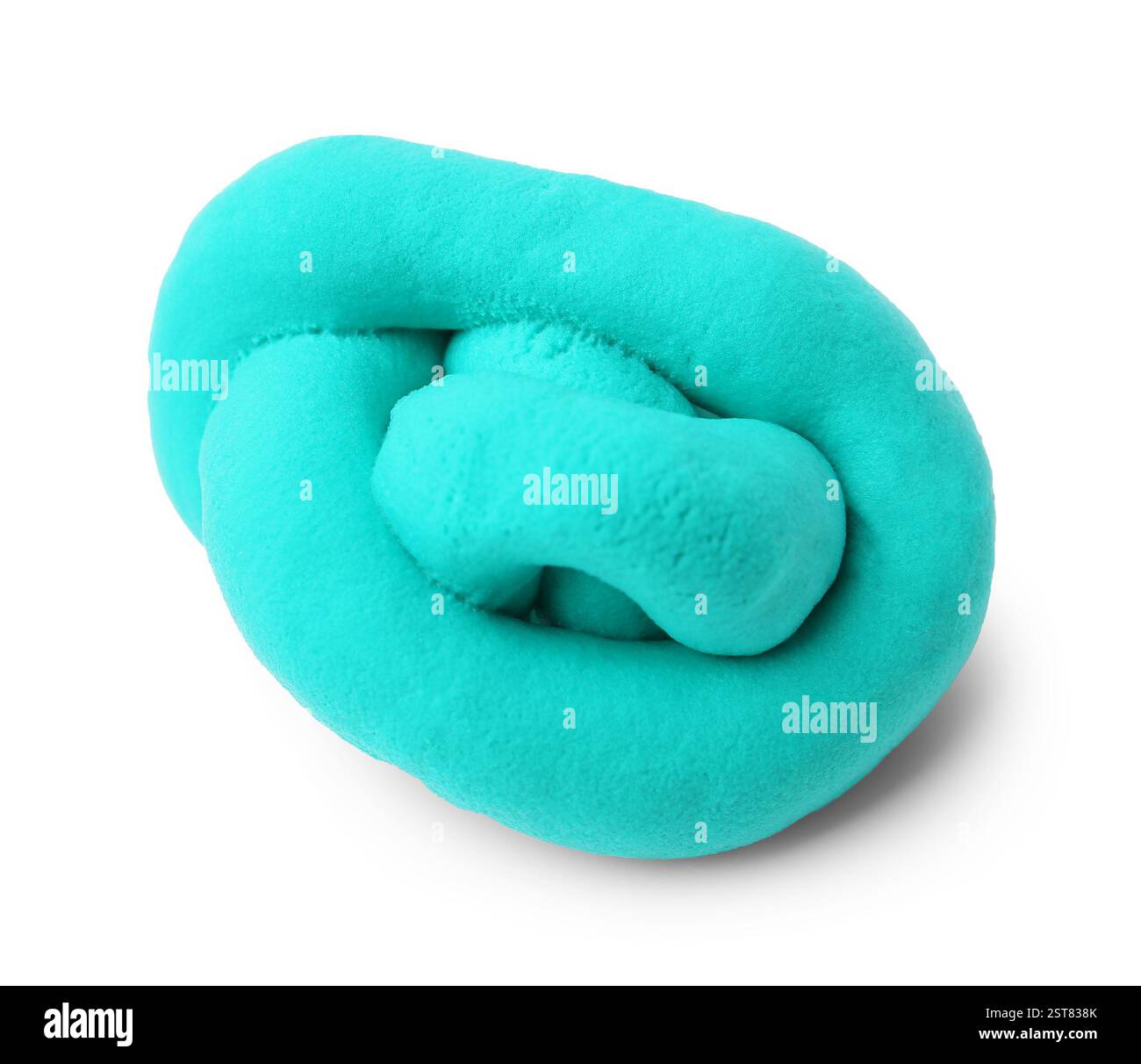 Bright turquoise play dough isolated on white Stock Photo - Alamy
