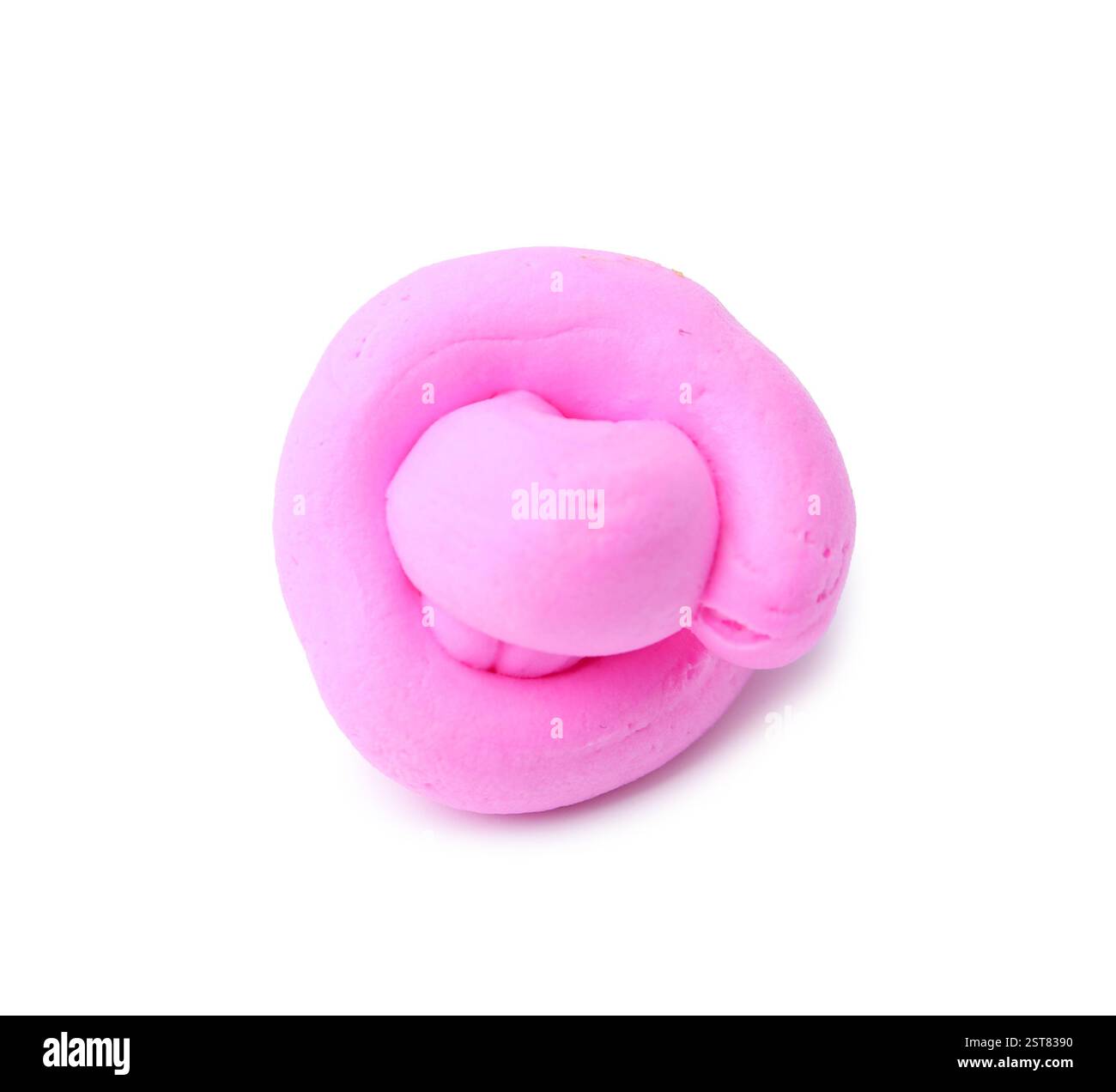 Bright pink play dough isolated on white Stock Photo - Alamy