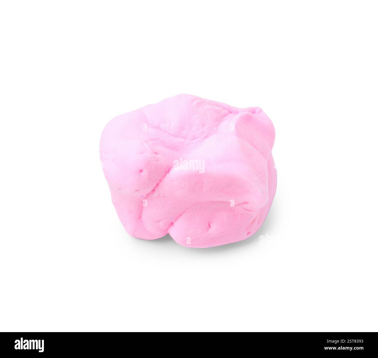 Bright pink play dough isolated on white Stock Photo - Alamy