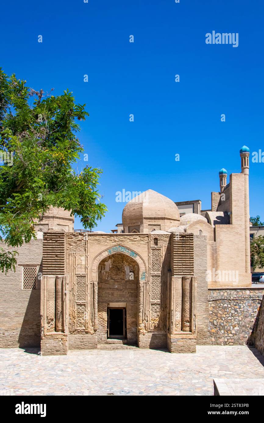 Ancient Mosque with Intricate Brickwork and Blue Domes Stock Photo - Alamy