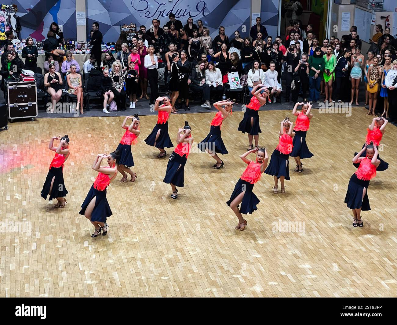 Lviv, Ukraine - February 16, 2025: Group of dancers performing ...