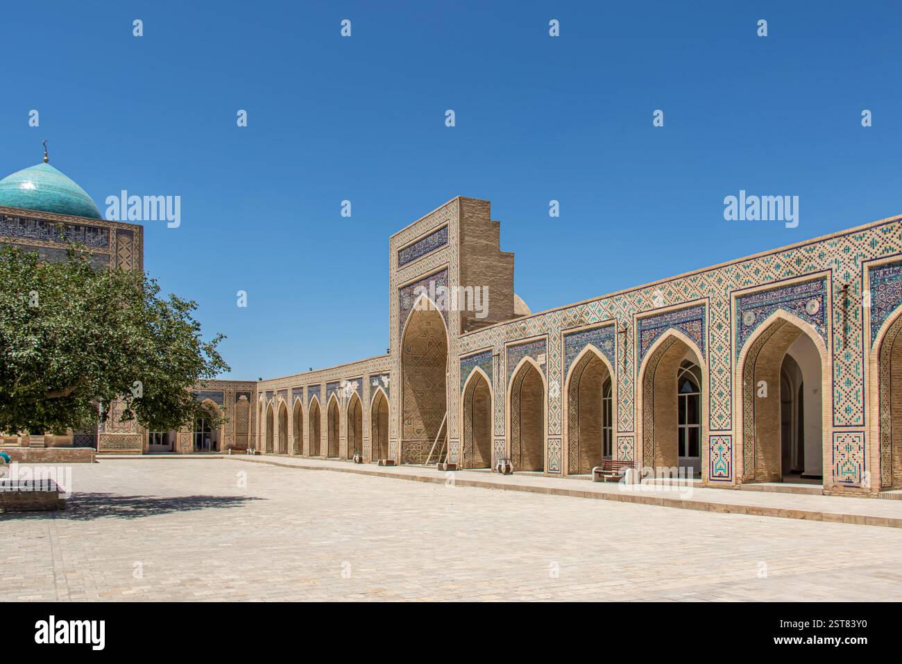 Historic Madrasa Courtyard with Ornate Islamic Architecture Stock Photo ...