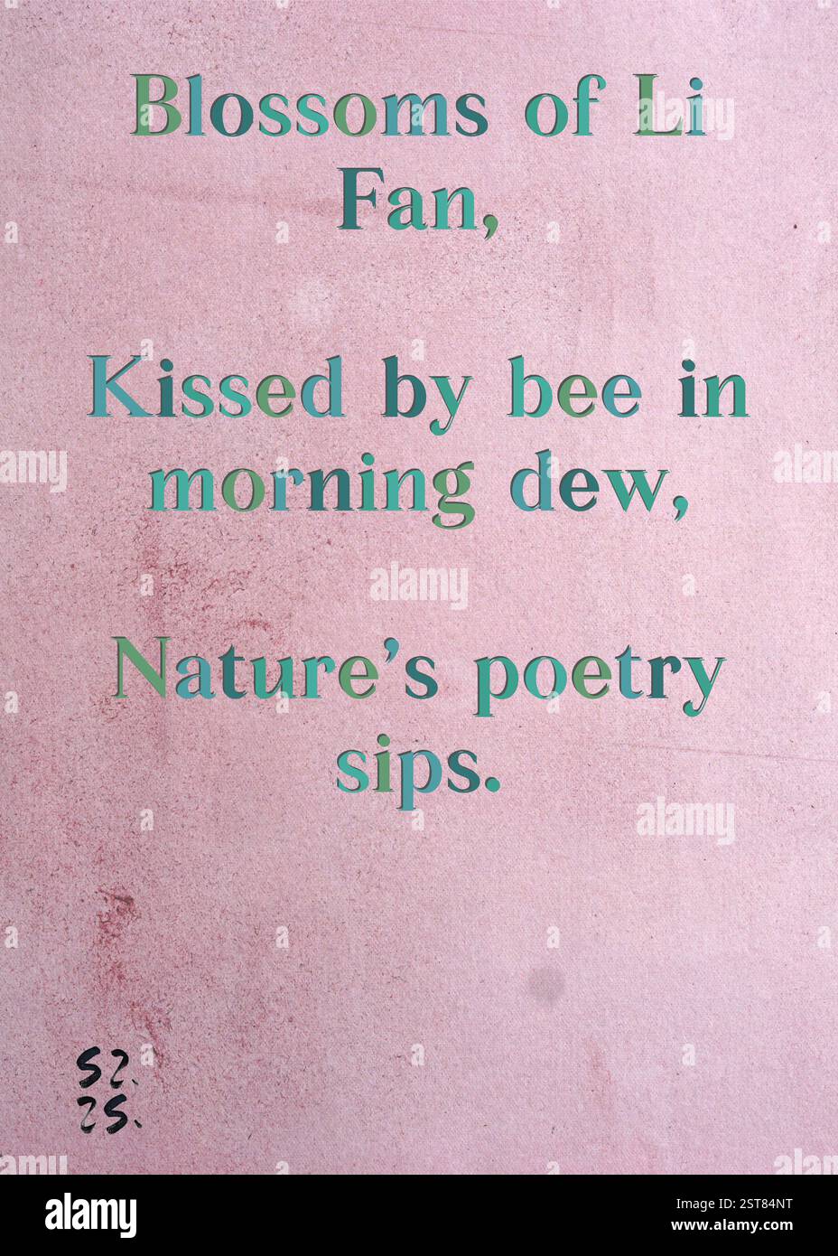 Blossoms of Li Fan, Kissed by bee in morning dew, Nature's poetry sips ...