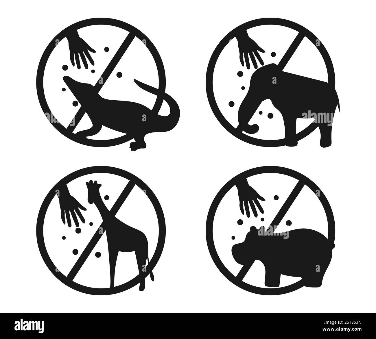 Do not feed zoo animals, warning sign Stock Vector Image & Art - Alamy