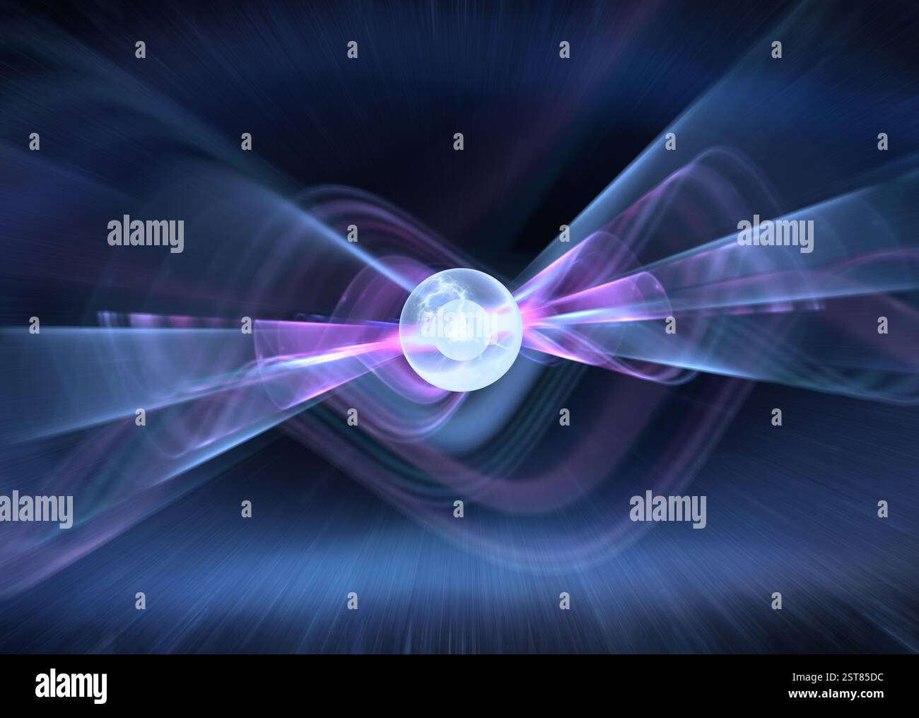 High energy elementary particle. Synchronous energetic spectrum Stock ...