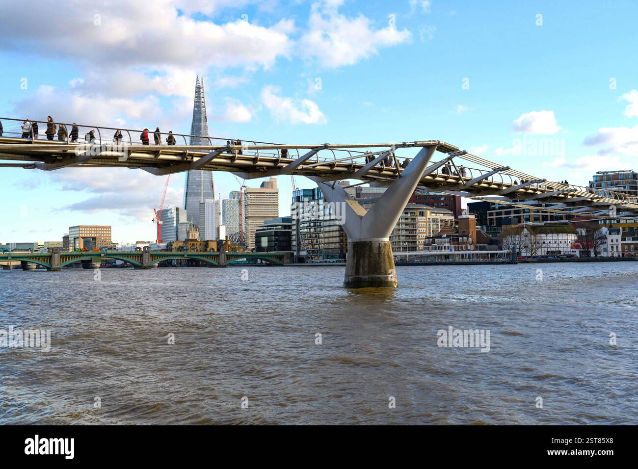 London, UK. 30th Jan, 2025. The Millennium Bridge known as the London ...