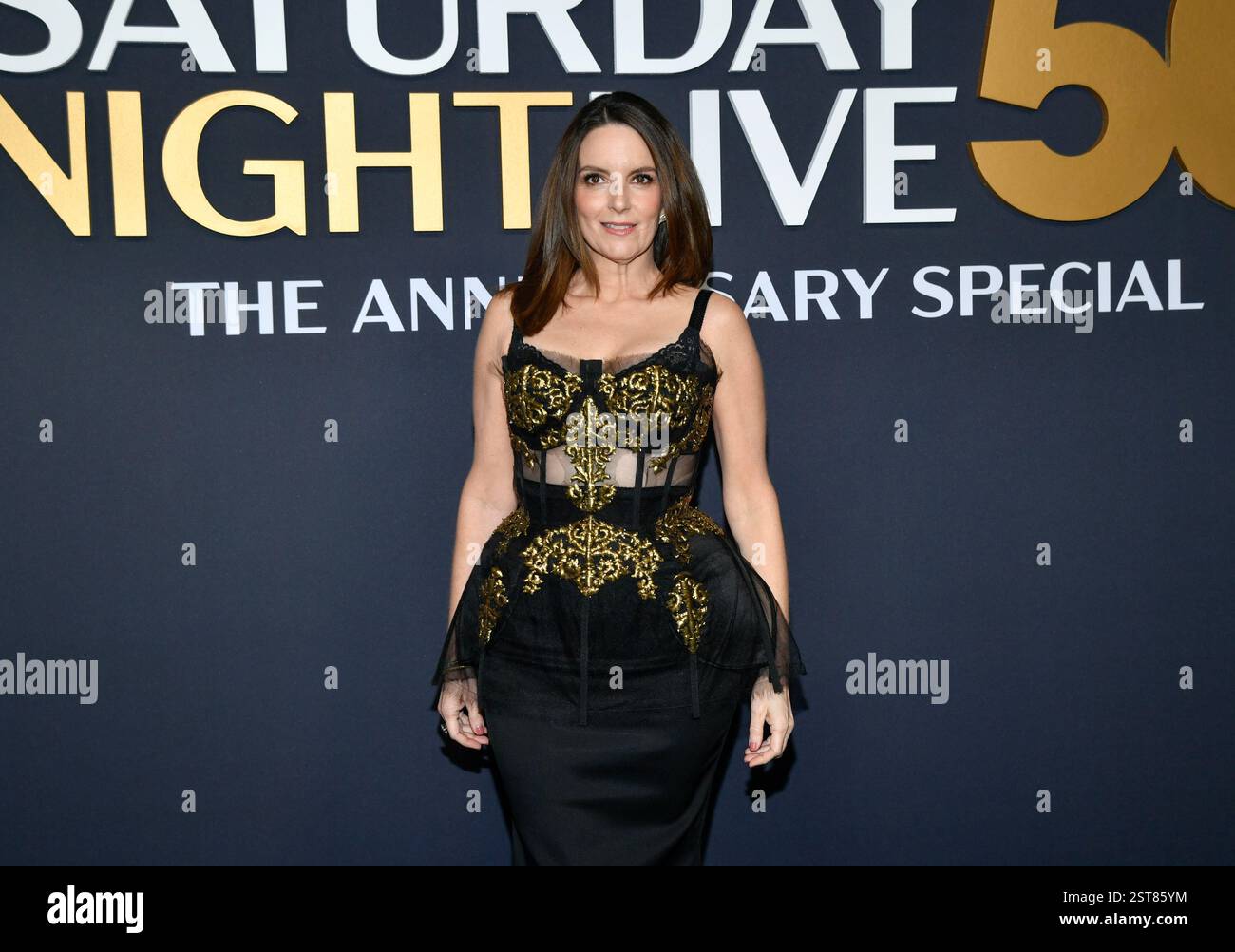 Tina Fey attends the SNL50: The Anniversary Special at Rockefeller Plaza on Sunday, Feb. 16 ...