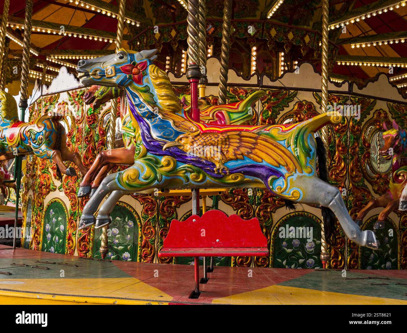 Traditional funfair rides, UK Stock Photo - Alamy