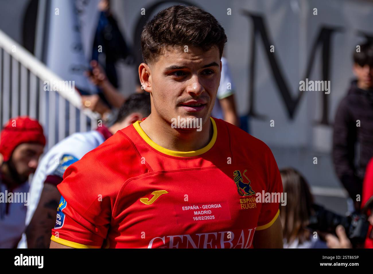 Madrid, Madrid, Spain. 16th Feb, 2025. Pau Aira of Spain seen getting ...