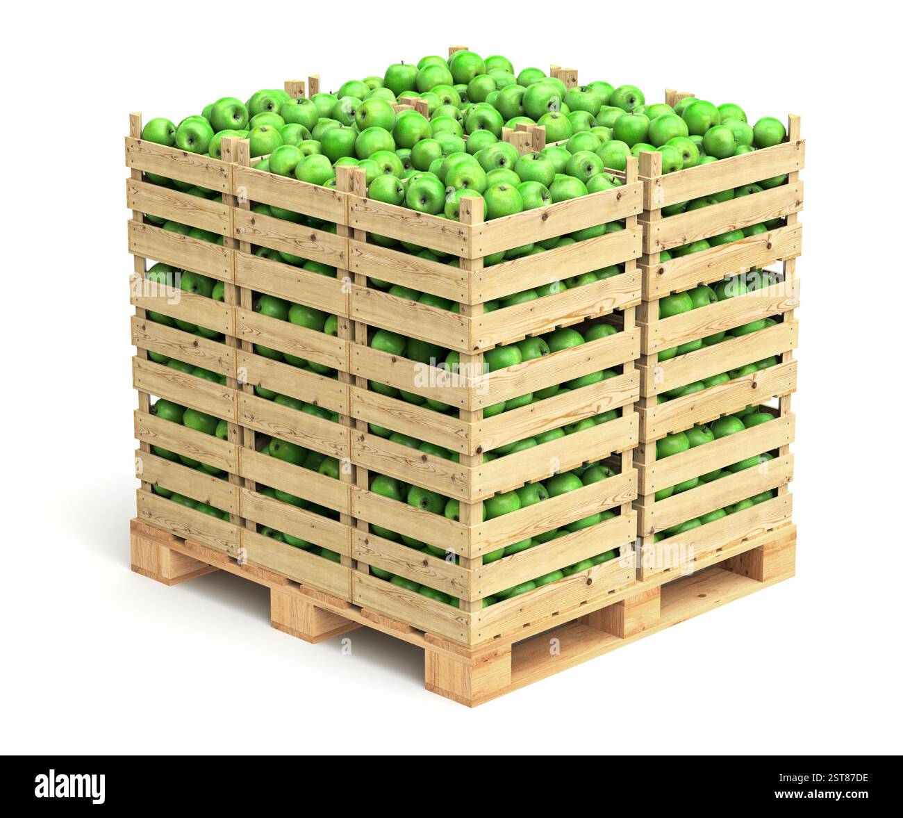 Wood apple crates Cut Out Stock Images & Pictures - Alamy