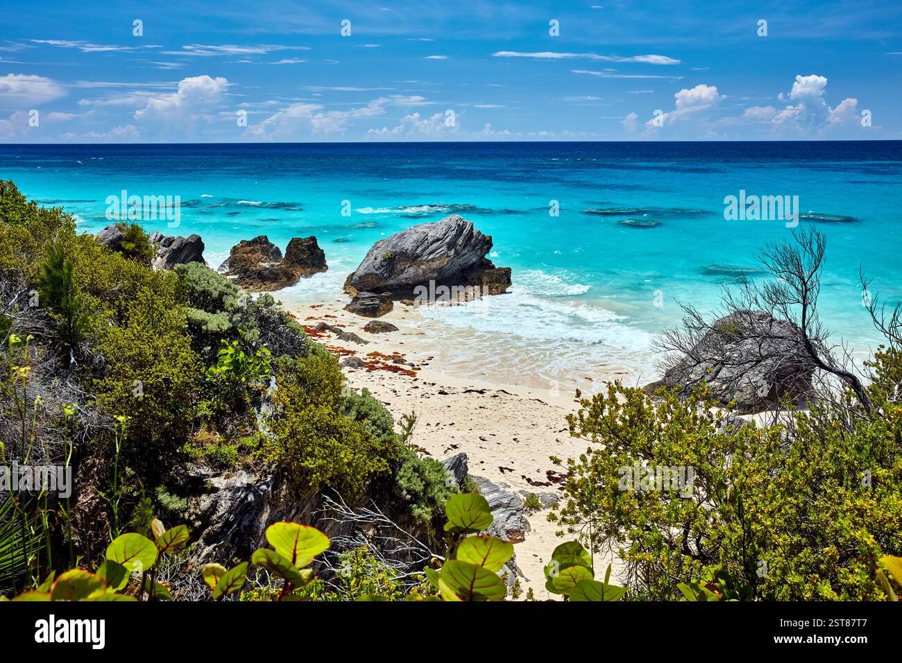 Bermuda island coastal tropical beaches Stock Photo - Alamy