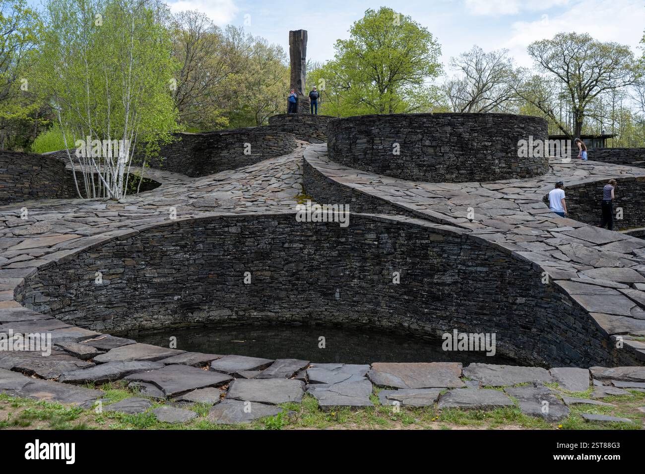 Opus 40 is a large environmental sculpture on the U.S. National Register of Historic Places in ...