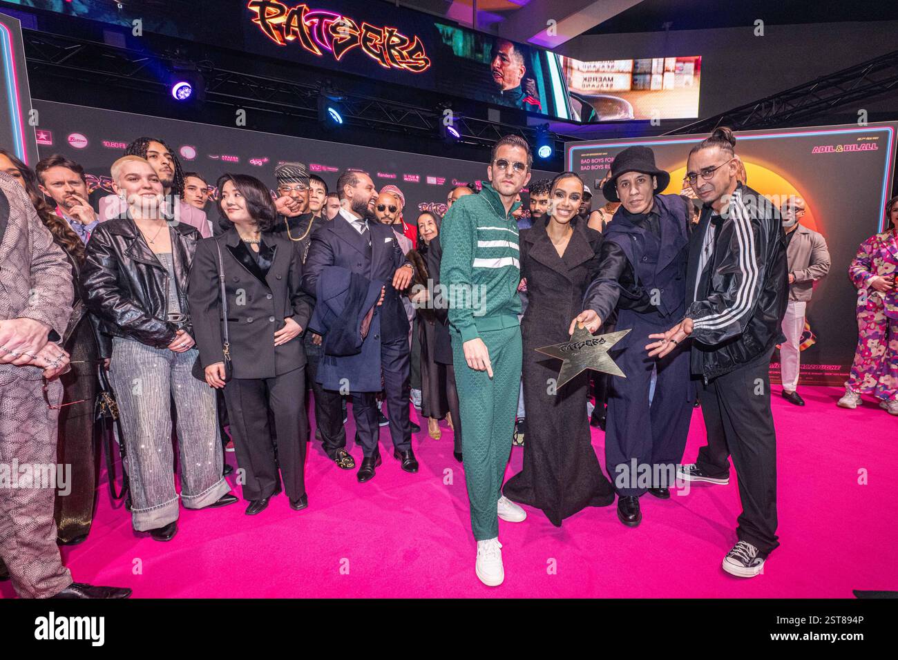 Antwerp, Belgium. 17th Feb, 2025. The cast of the movie Patsers ...