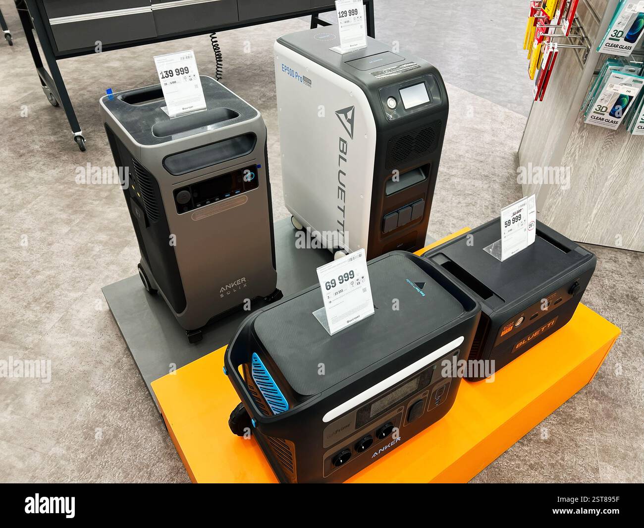 Lviv, Ukraine - February 16, 2025: Selection of portable energy systems ...