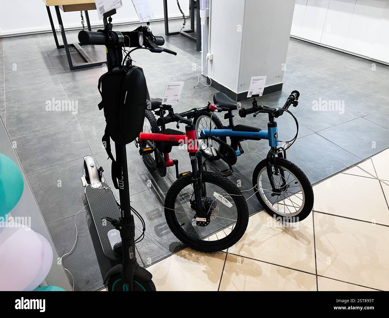 Lviv, Ukraine - February 16, 2025: Segway Ninebot electric scooter and ...
