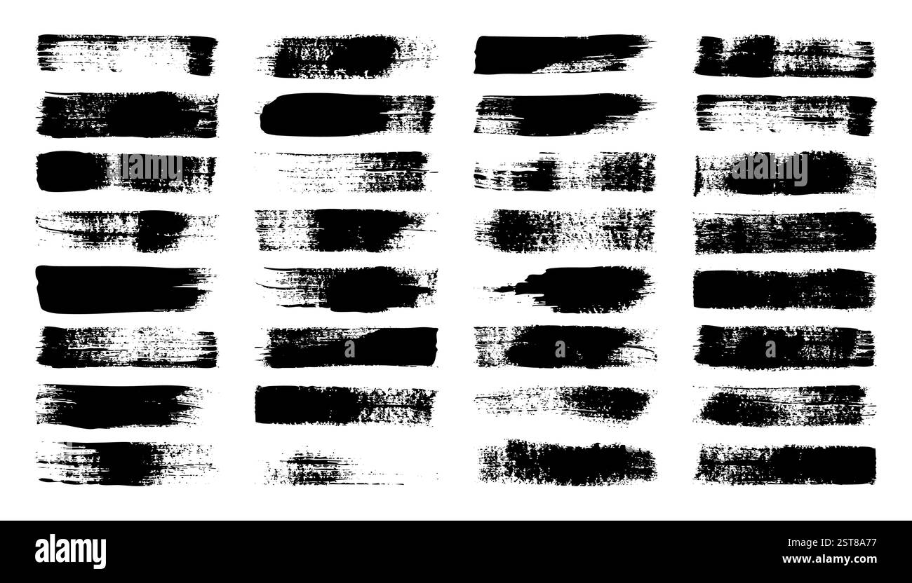 Grunge brush strokes, lines, ink smudges, hand-drawn scribble shapes ...