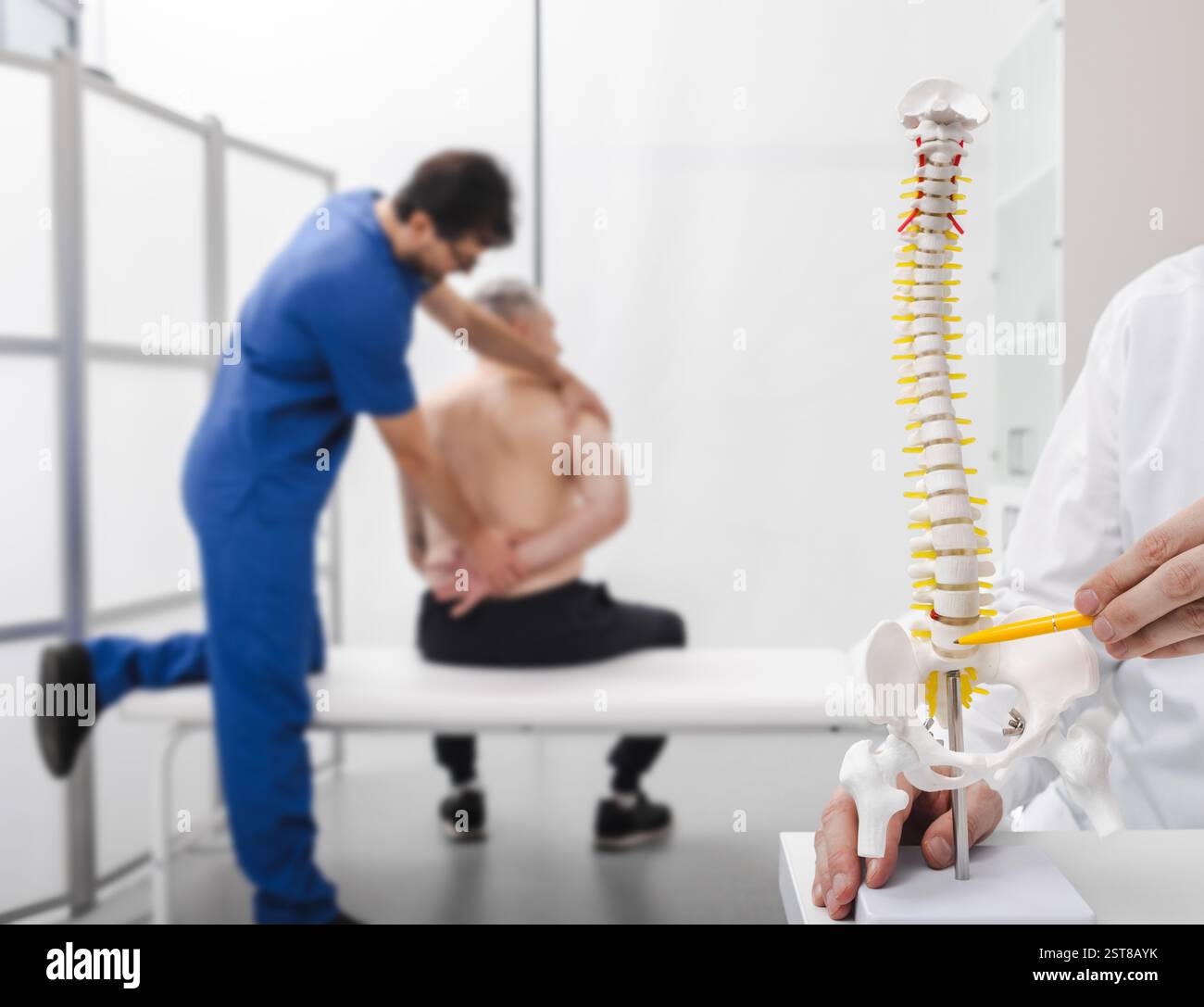 Human spine health. Complex examination and treatment of back pain with ...