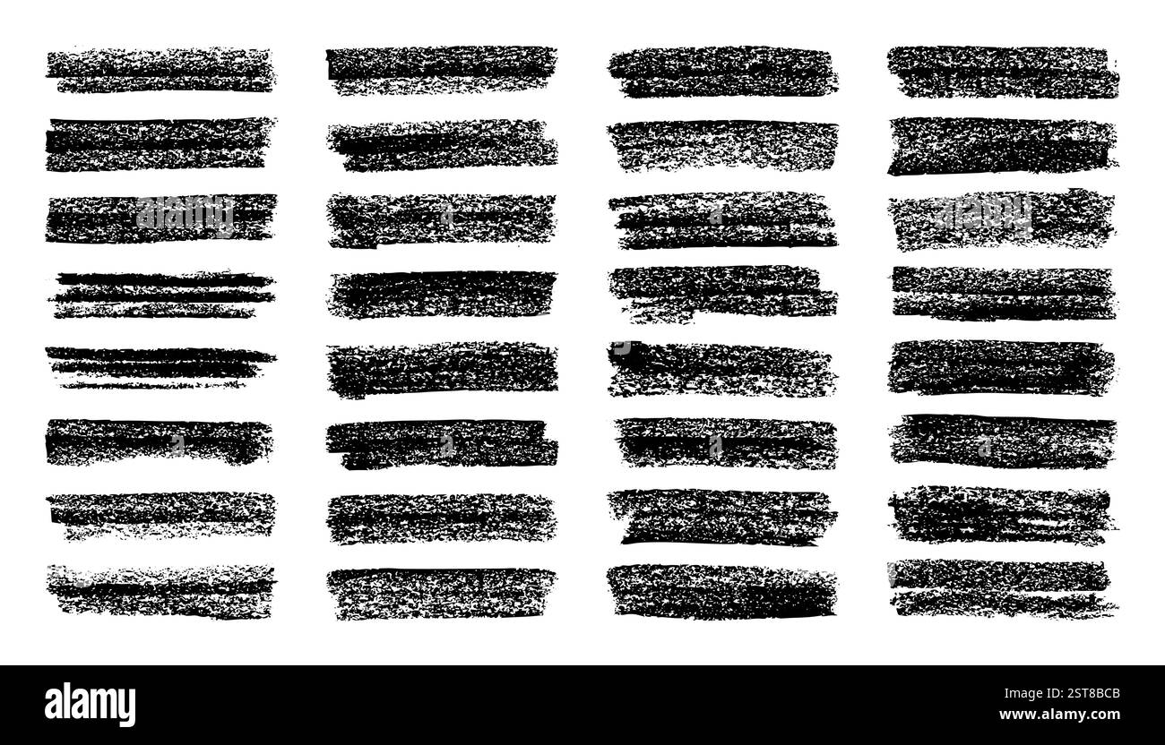 Grunge brush strokes, lines, ink smudges, hand-drawn scribble shapes ...