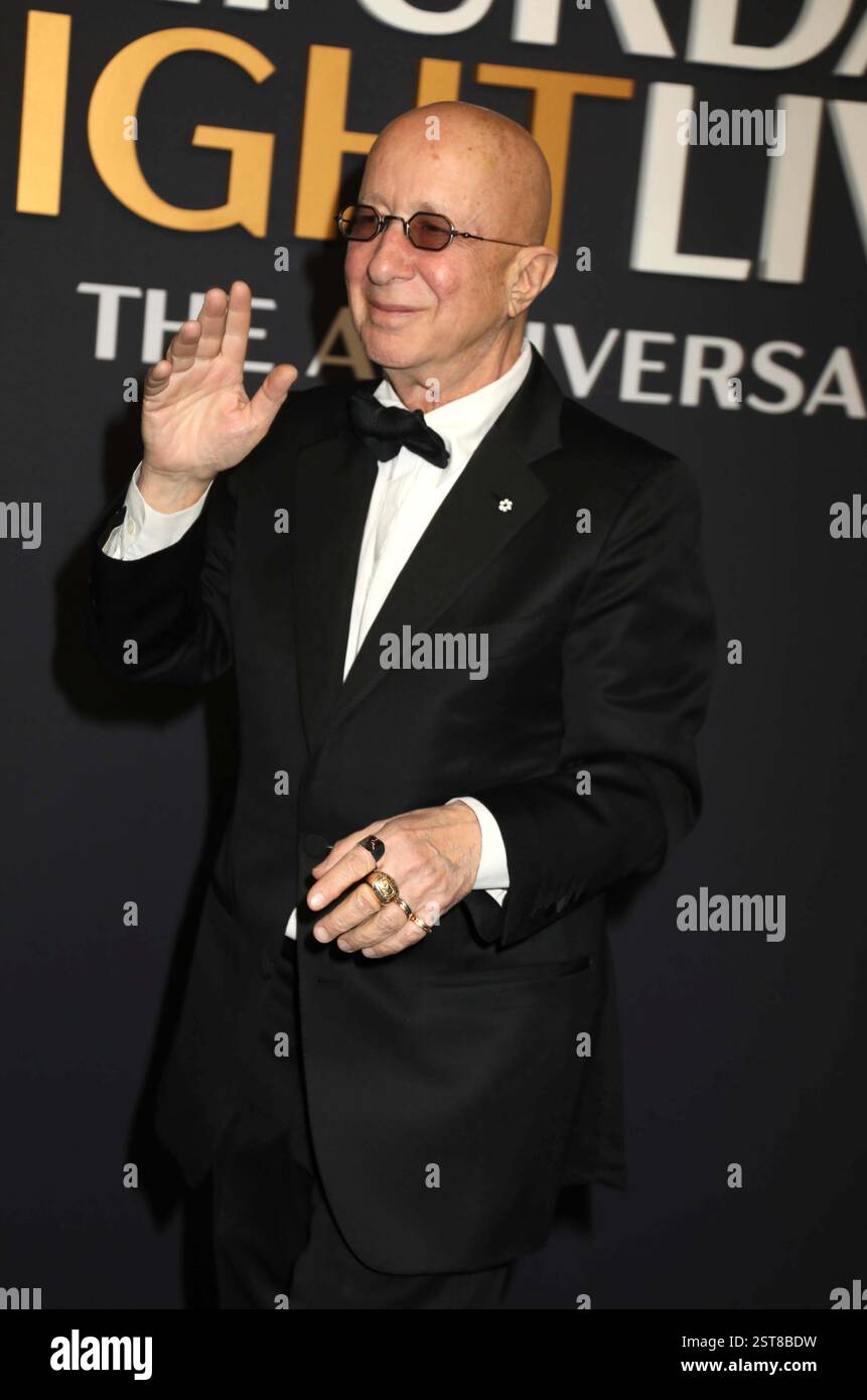 February 16, 2025, New York, New York, USA: Bandleader PAUL SHAFFER ...