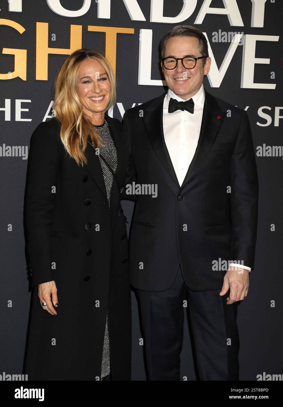 February 16, 2025, New York, New York, USA: Actors SARAH JESSICA PARKER and MATTHEW BRODERICK ...