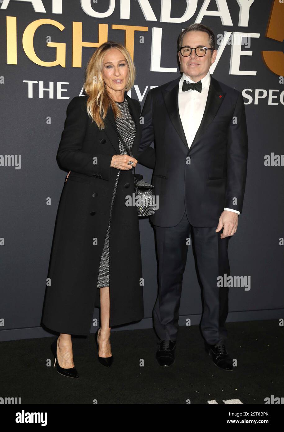 February 16, 2025, New York, New York, USA: Actors SARAH JESSICA PARKER and MATTHEW BRODERICK ...