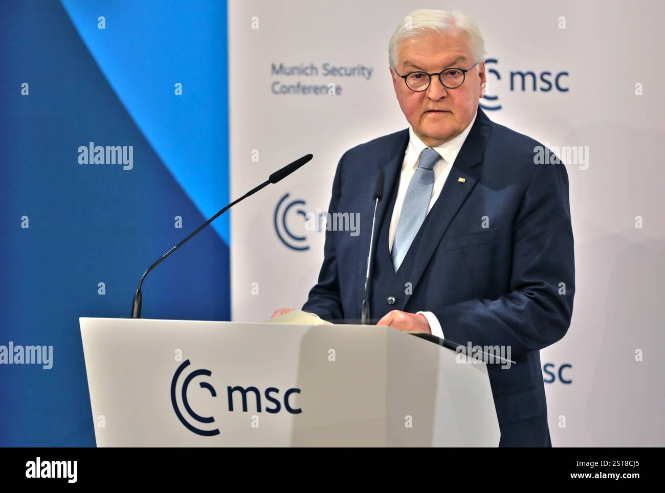 Bundespräsident Frank-Walter Steinmeier bei seiner Rede an der Münchner Sicherheitskonferenz MSC ...