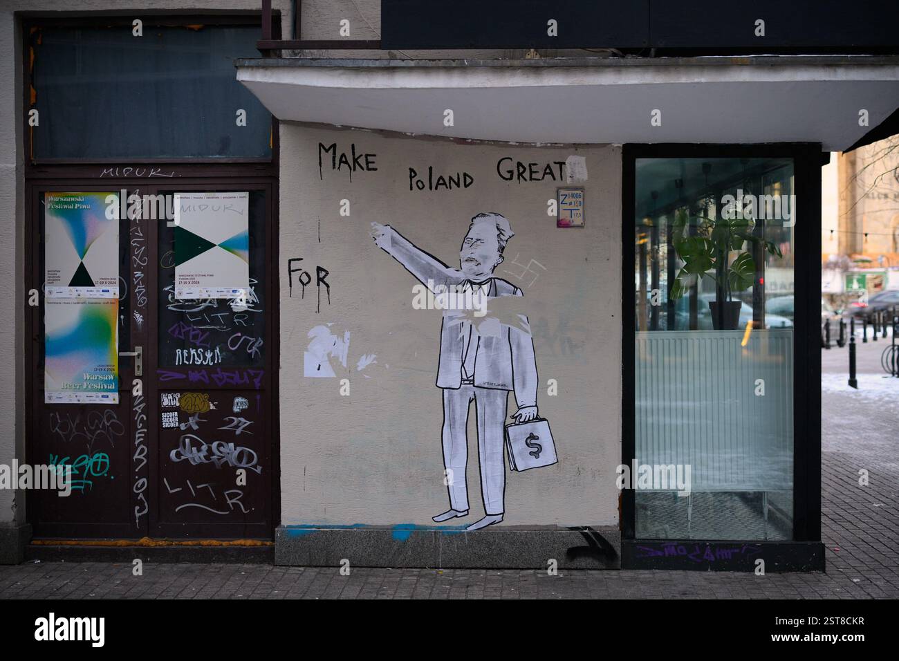 Warsaw, Poland. 16th Feb, 2025. A mural by Belarusian artist Street ...