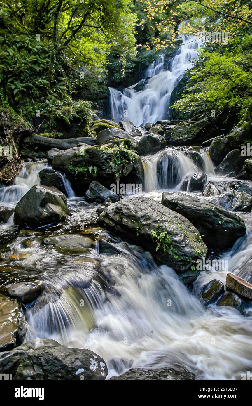 Beautiful Autumn colours at Upper Torc Waterfall, Killarney National ...