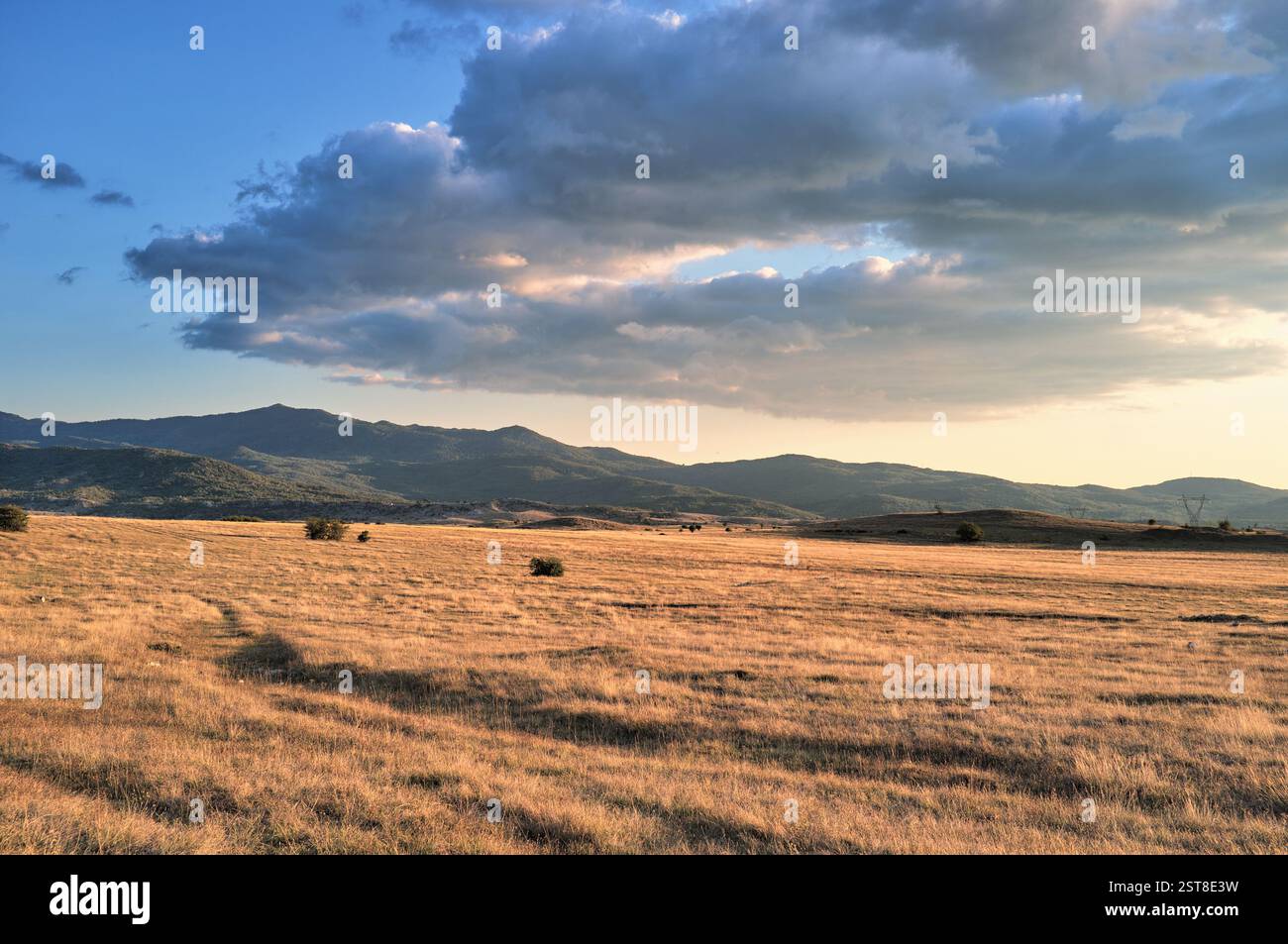 sunset on karst field of "Gatacko Polje", Gacko, Bosnia and Herzegovina ...