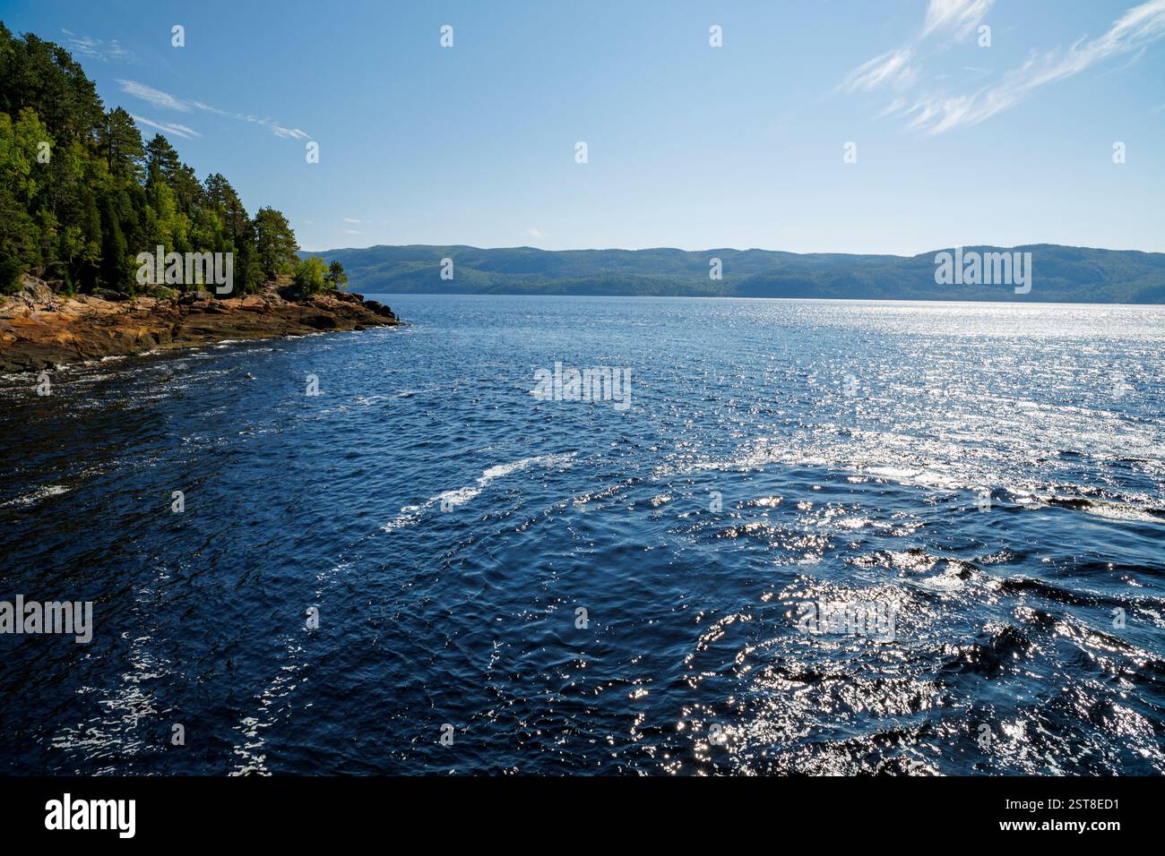 View of the Saguenay River at Anse Théophile, Sainte-Rose-du-Nord ...