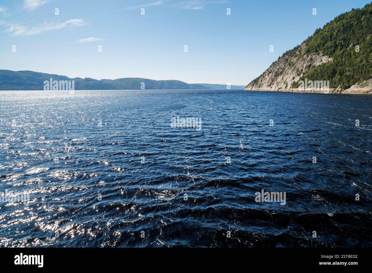 View of the Saguenay River at Anse Théophile, Sainte-Rose-du-Nord ...
