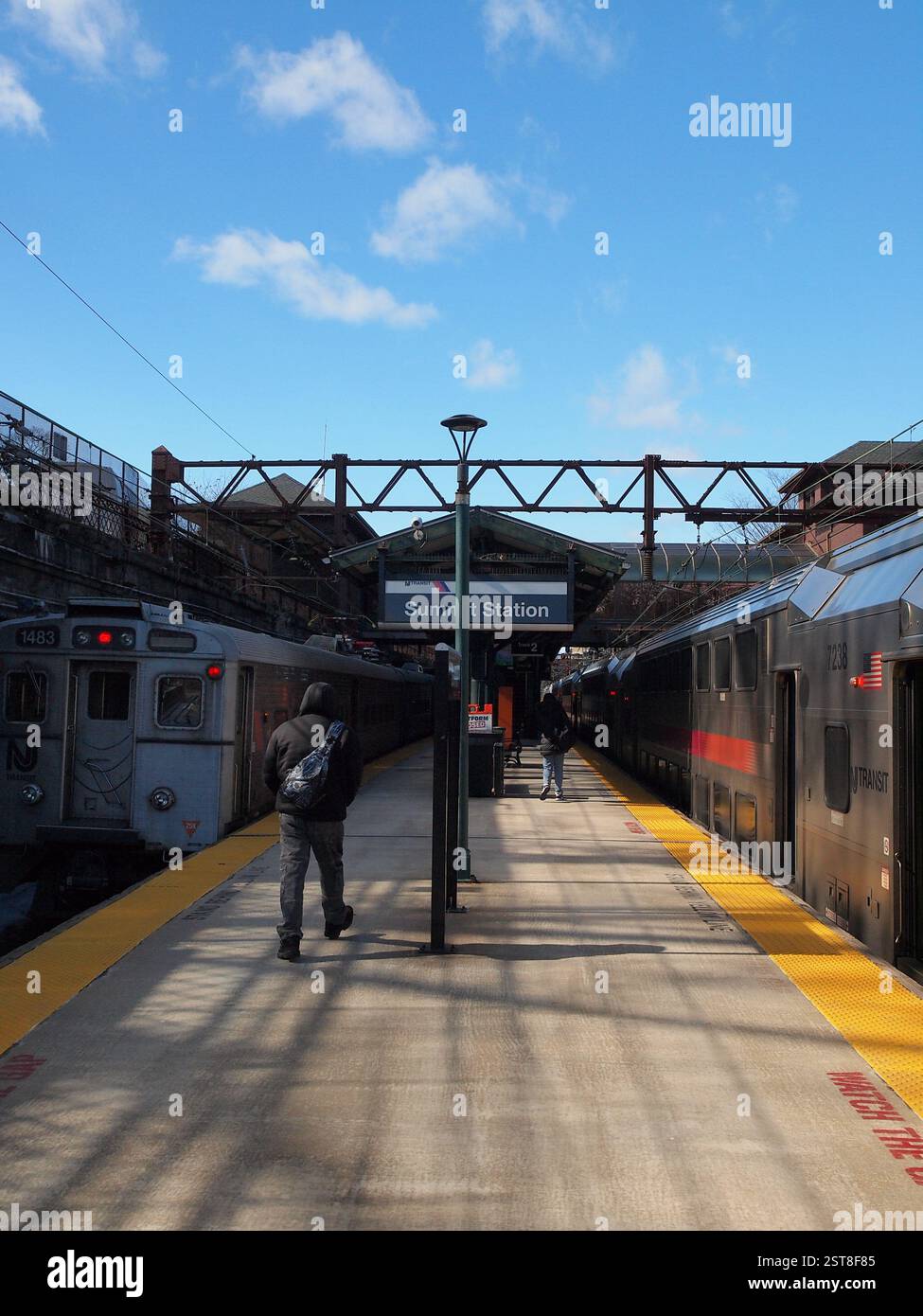 New Jersey Transit Summit station in Summit, New Jersey. Two of the ...