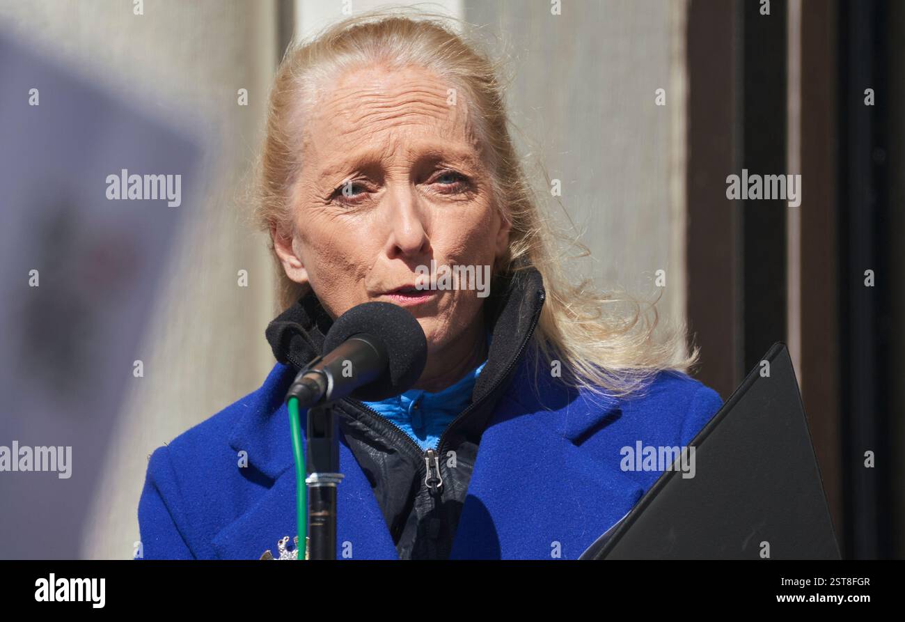 US House Representative Mary Gay Scanlon PA5 speaking at the 50501 ...